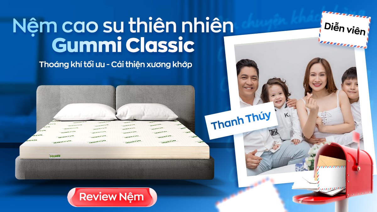 Diễn viên Thanh Thúy review nệm Gummi Classic