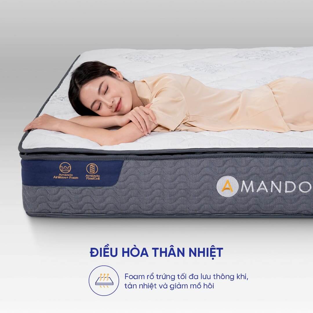 Nệm lò xo Amando Elite Original túi độc lập tiêu chuẩn khách sạn 5 sao